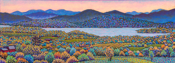 Sunset View Below Mt. Philo, Landscape pastel by Daryl Storrs – Daryl V ...